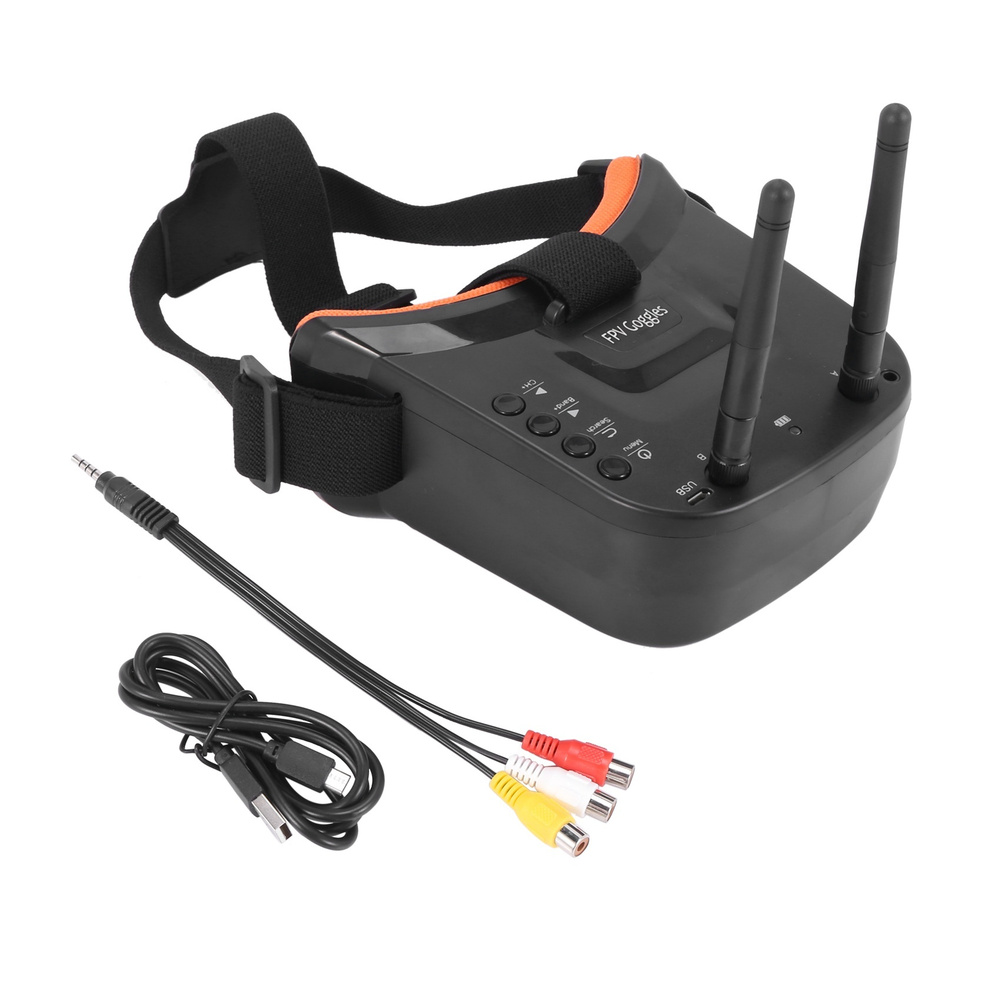 Mini FPV Goggles 3-дюймовый дисплей 480X320 с двойной антенной прием 5 ...