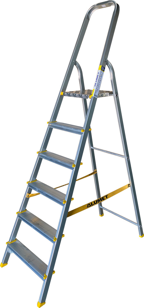 Стремянка алюминиевая, профессиональная АРА 7006 Алюмет 6 ступеней ...