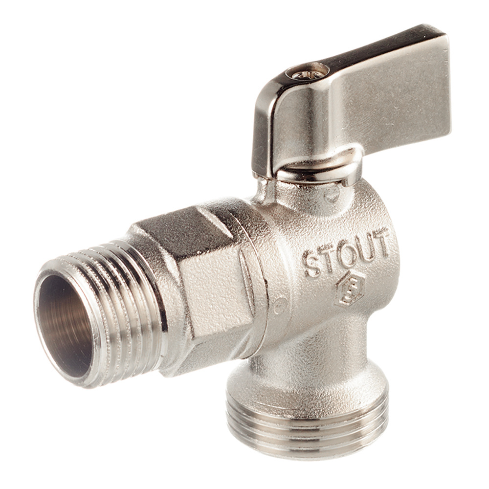 Кран шаровой латунный Stout (SVB-0059-001234) 3/4 НР(ш) х 1/2 НР(ш) к ...