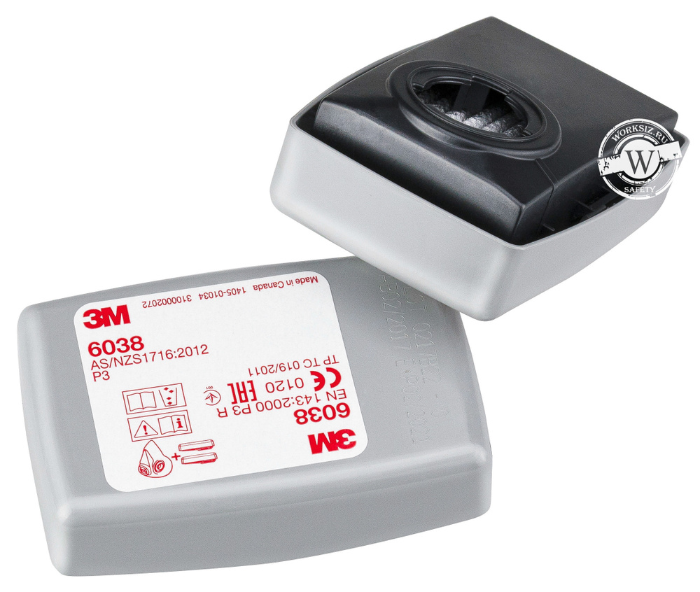 Противопылевой фильтр ( патрон ) 3М 6038 ( P3R + фтороводород, озон ...