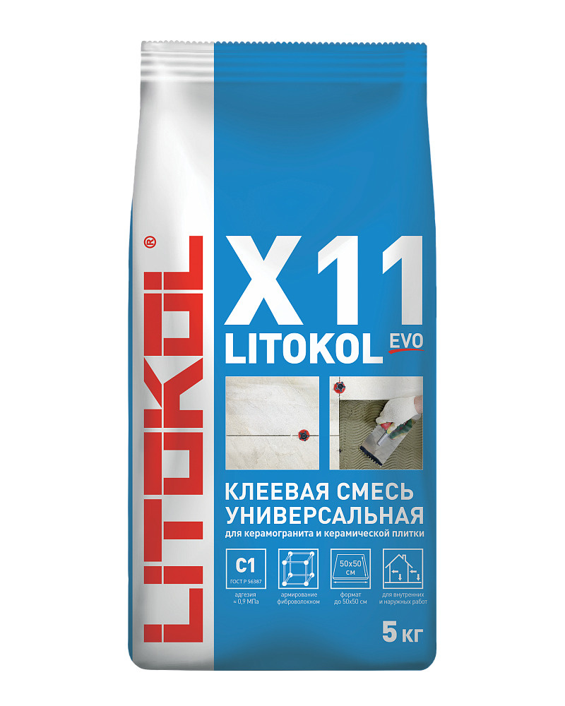 Клей для плитки LITOKOL X11 EVO (5кг) купить на OZON по низкой цене ...