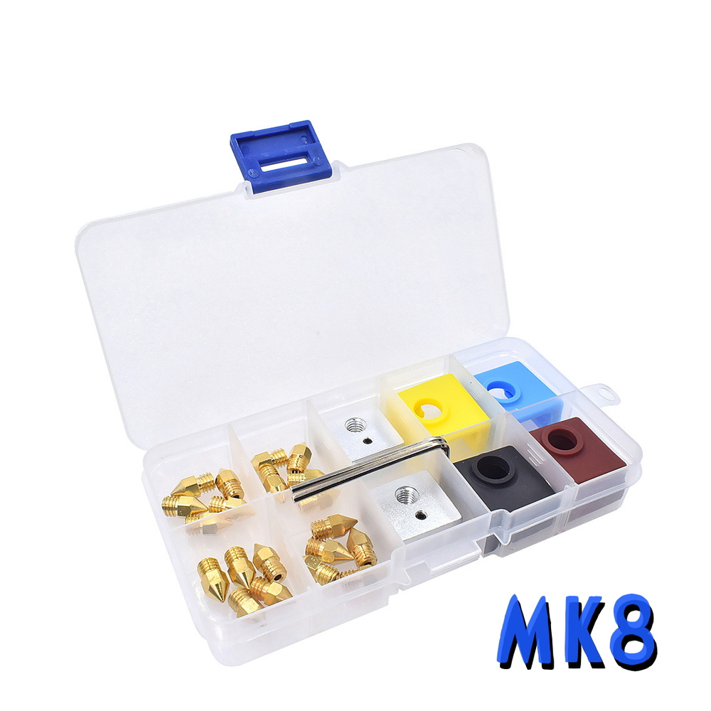 Ресурсный набор MK7 / MK8 для 3д принтера (сопла, нагревательные блоки ...