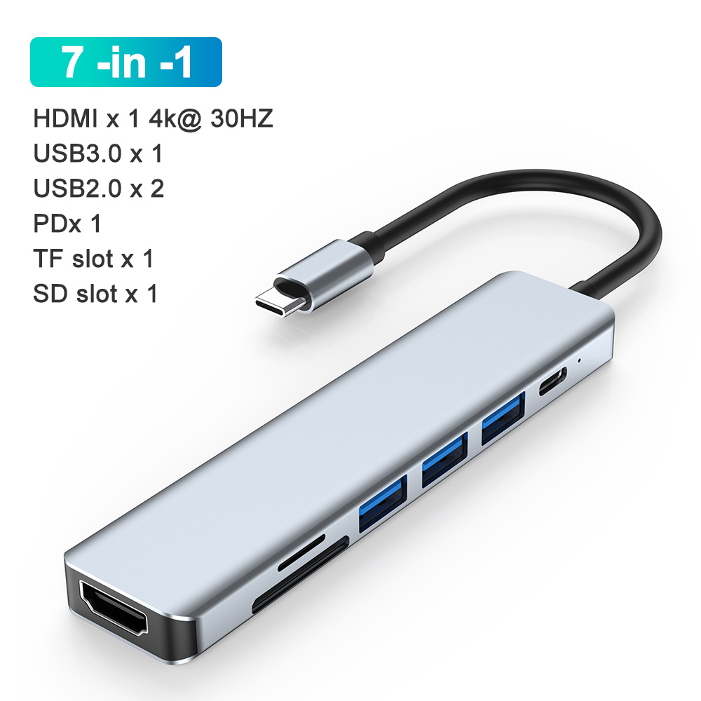 Док-станция Usb Hub Usb C Hub 3 0 HDMI Usb Splitter Несколько портов ...