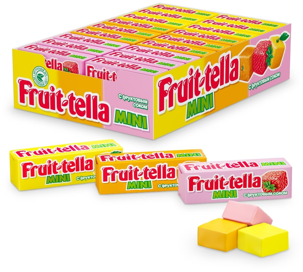 Конфеты Fruittella Мини ассорти, жевательные, 54 шт. по 11 г - купить с доставкой по выгодным ...