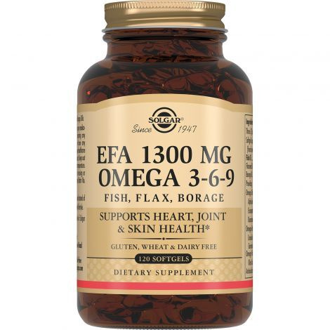 Solgar, EFA 1300 MG Omega 3-6-9 "Комплекс жирных кислот 1300 мг Омега 3 ...