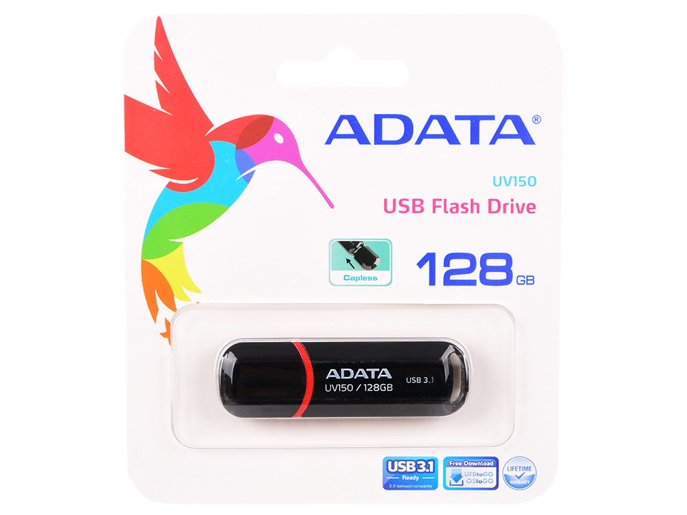 USB-флеш-накопитель ADATA AUV150-128G-RBK - купить по выгодной цене в ...