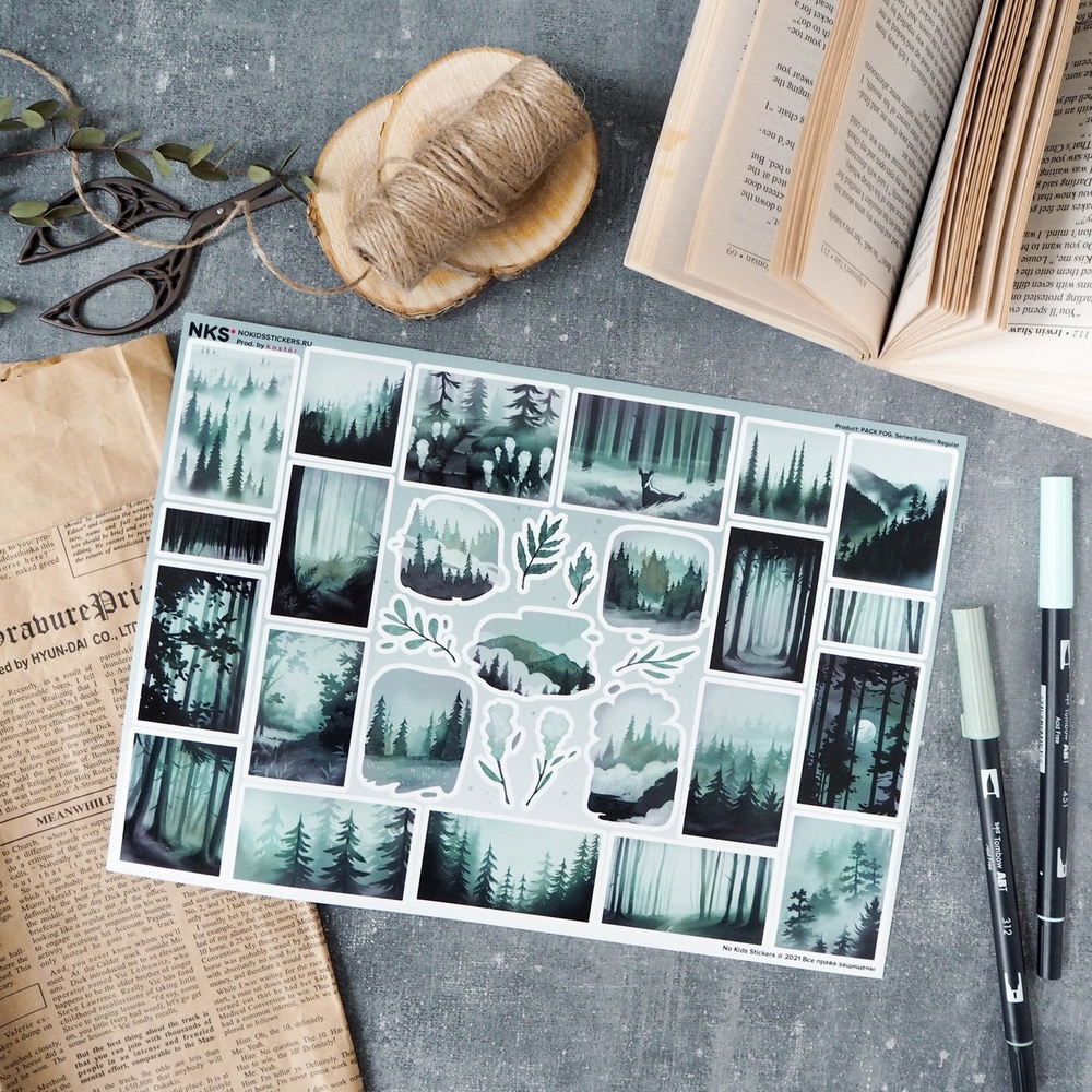 Набор наклеек А4 Pack Fog, виниловые стикеры, No Kids Stickers - купить ...