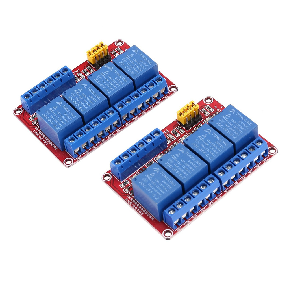 2 шт 4 канальный релейный модуль 24 В для Raspberry Pi Arduino