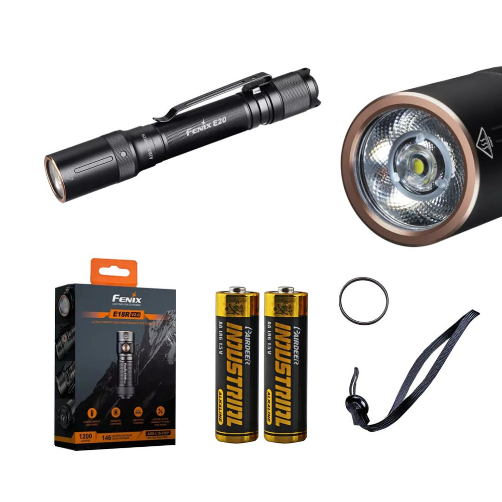 Фонарь ручной светодиодный аккумуляторный мощный тактический Fenix E20V2.0 Cree SST20 LED купить ...