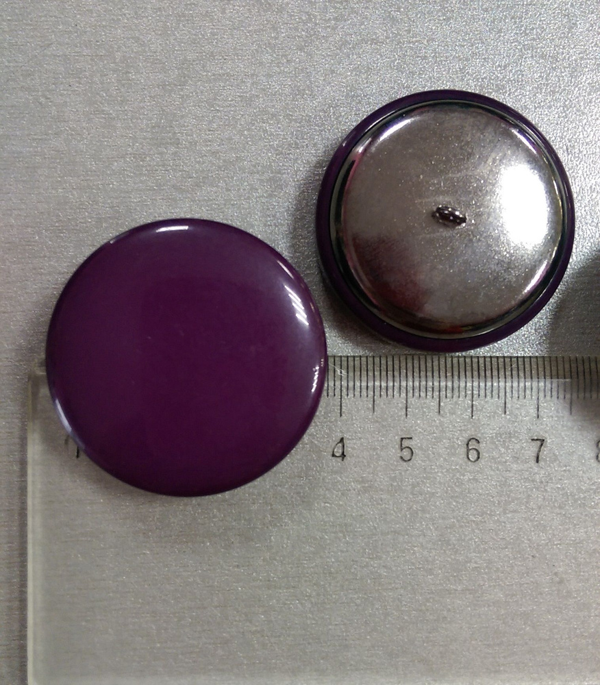 Пуговицы металлические фиолетового цвета на ножке Италия - купить с ...