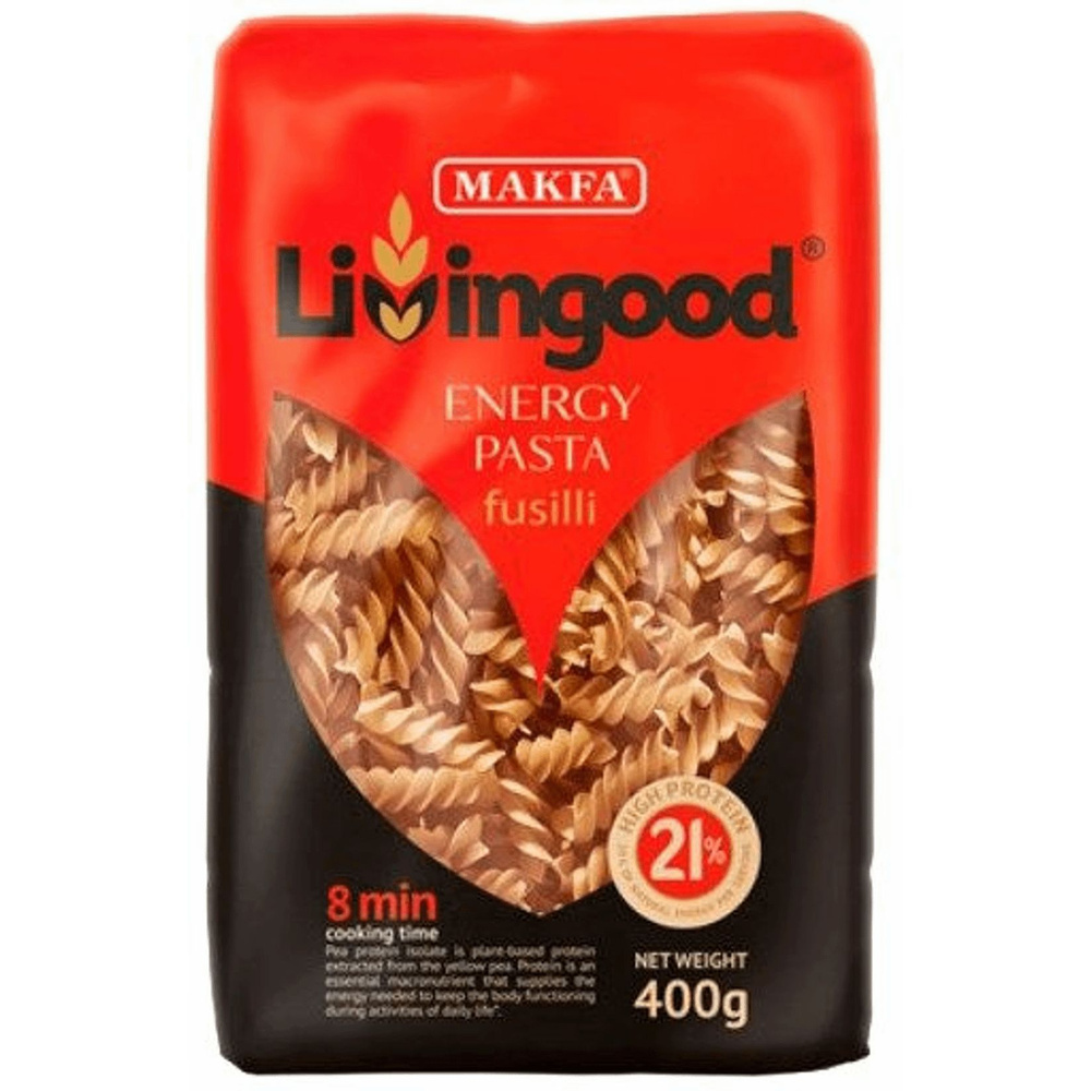 Макароны Livingood Energy Pasta Fusilli высокобелковые 400 г купить на ...