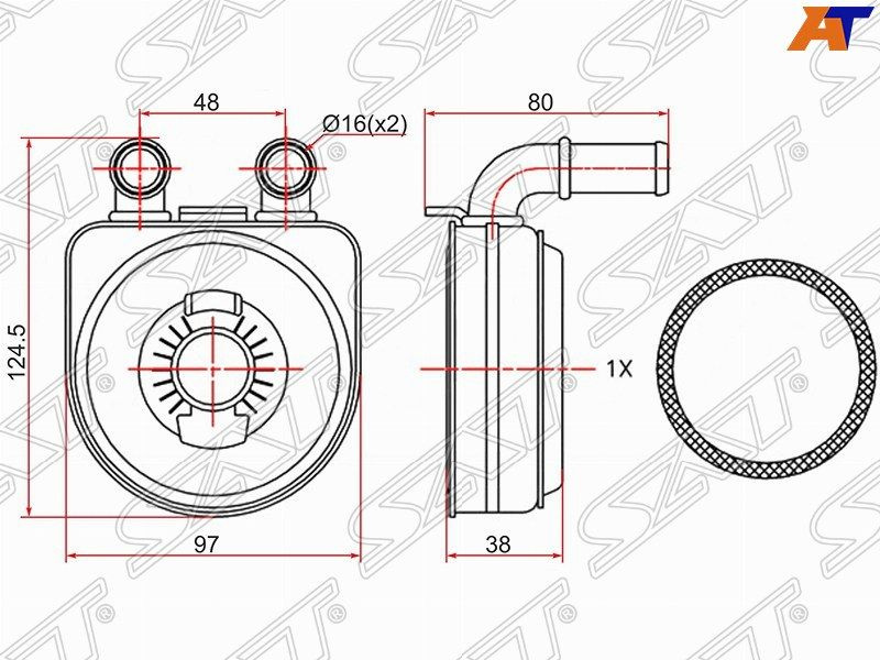Радиатор масляный для Ситроен С5 2000-2004, Citroen C5 радиатор ...