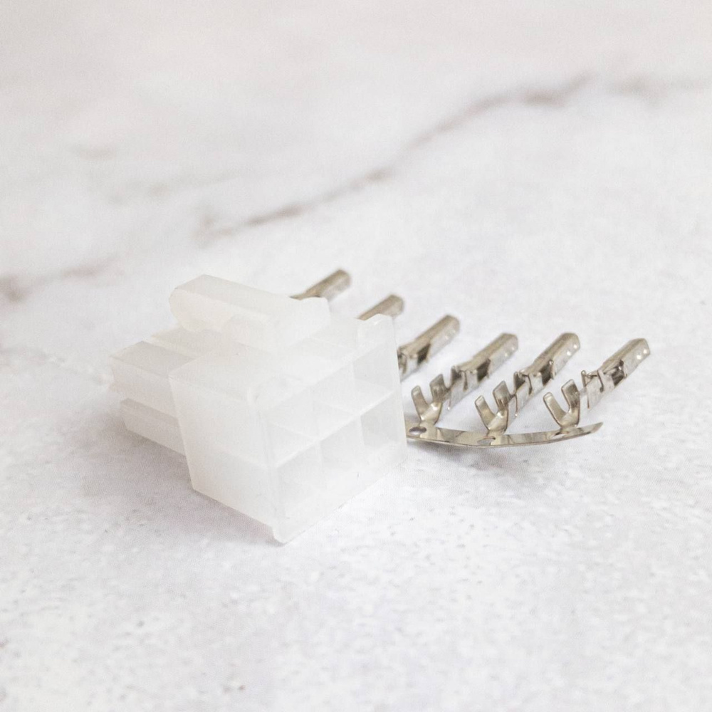 Разъем питания 6 pin 5557 4.2мм male с контактами - купить с доставкой ...