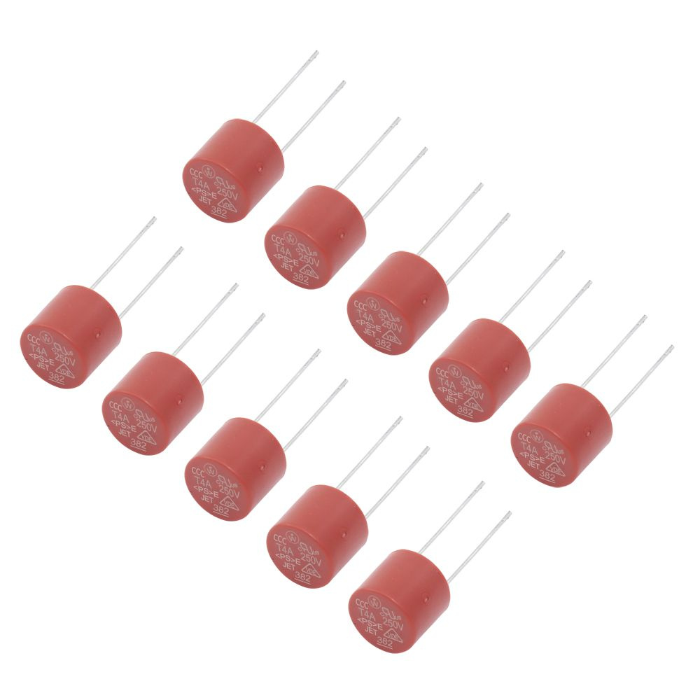 50 шт. Предохранитель FUSE 382 цилиндрический 4 А 250 В замедленный, c ...