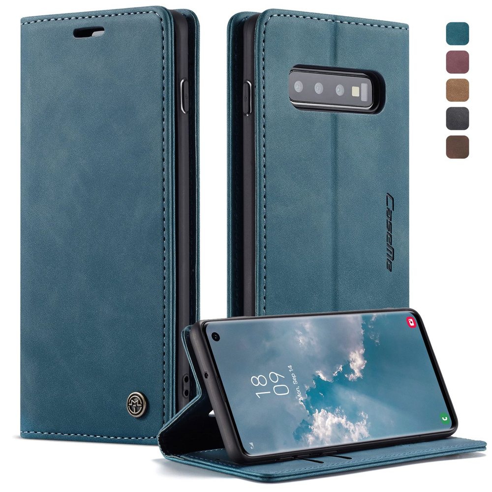 Caseme Кожаный чехол для Samsung Galaxy S10 Plus 6,4 дюйма с визитницей ...