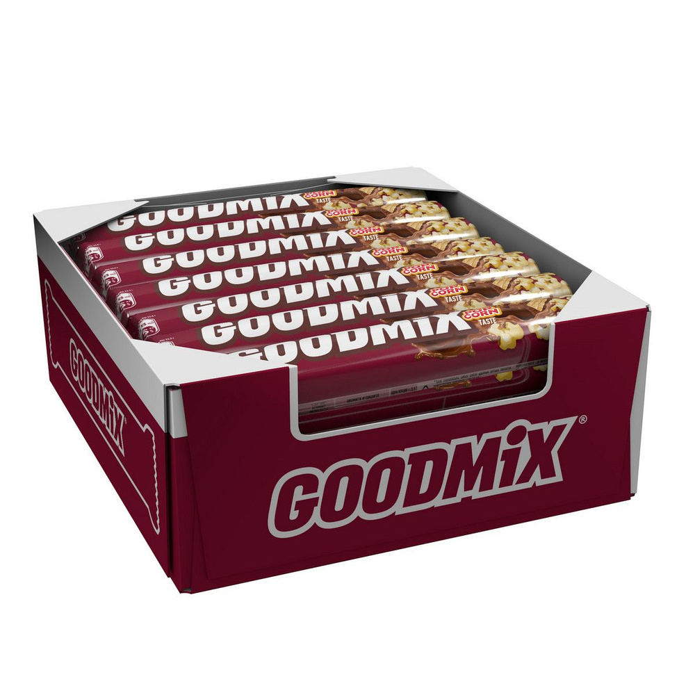 Шоколадный батончик GOODMIX со вкусом попкорна и с хрустящей вафлей, 35 ...