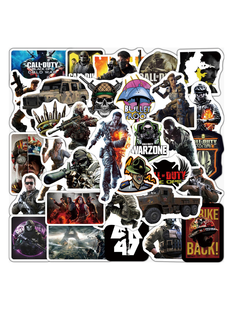 Наклейки-стикеры/Набор виниловых наклеек-стикеров Call of Duty - купить ...
