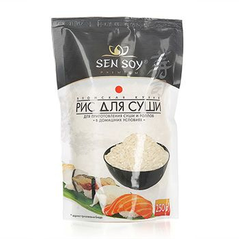 Рис для суши, Sen Soy, 250 г, Россия - купить с доставкой по выгодным ценам в интернет-магазине ...