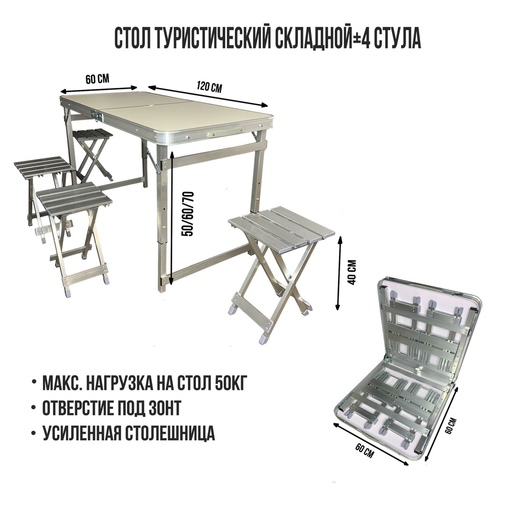 Стол складной туристический купить на OZON по низкой цене (1940343257)