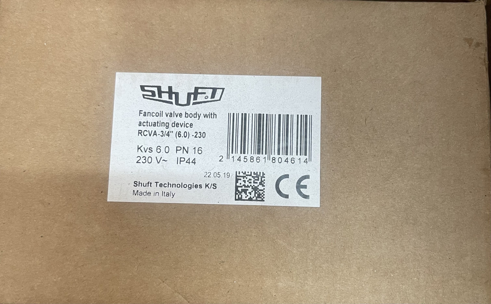 трехходовой клапан для фанкойлов SHUFT RCVA 3/4" 6.0 - 230, SHUFT RCVA 3/4 - купить по выгодной ...