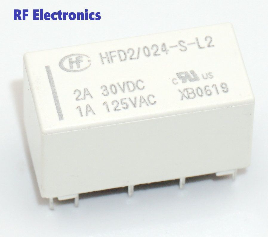 (5 шт.)Pеле HFD2/024-S-L2(24V,2A/30VDC,1A/125VAC,150mW,10pin) HONGFA ...