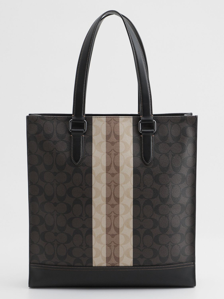COACH Сумка Graham Structured Tote In Blocked Signature Canvas With ...