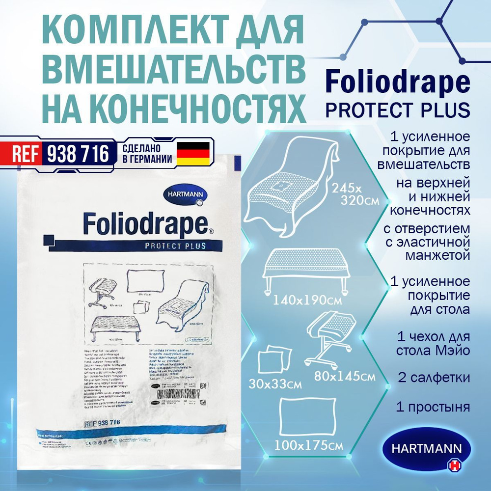 Hartmann Foliodrape Protect Plus Комплект для вмешательств на верхней и ...