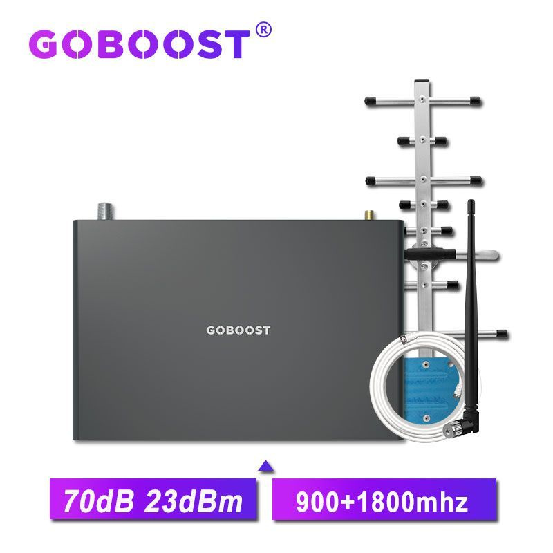 Роутер Goboost GSM 2G 3G 900 1800MHz, усилитель сигнала сотовой связи 70 дБ, ретранслятор сети ...