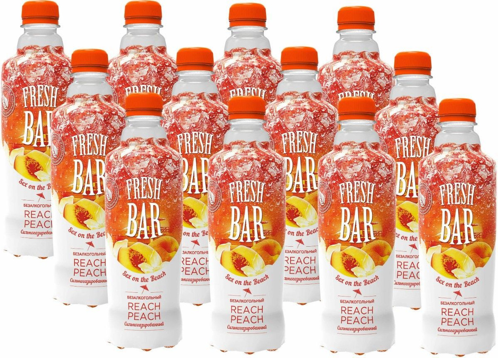 Газированный напиток Fresh Bar Reach Peach ПЭТ 0,48 л х 12 шт - купить ...
