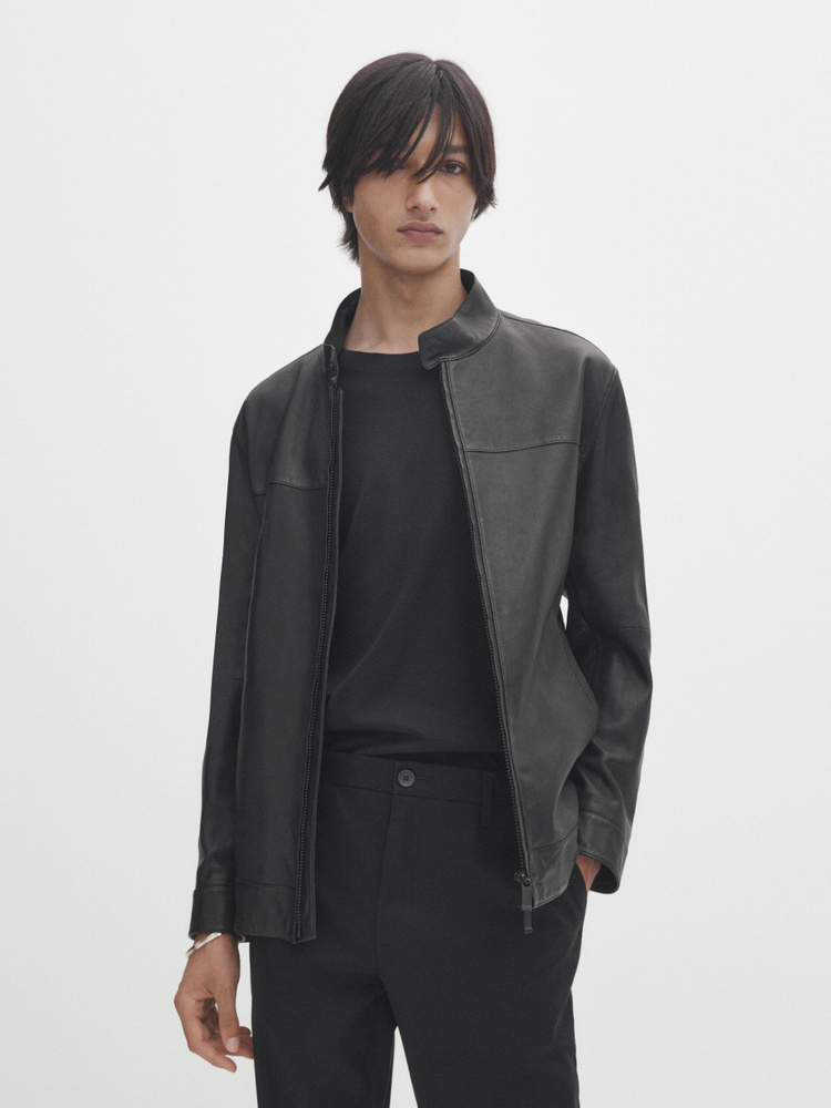 Куртка кожаная Massimo Dutti - купить с доставкой по выгодным ценам в ...