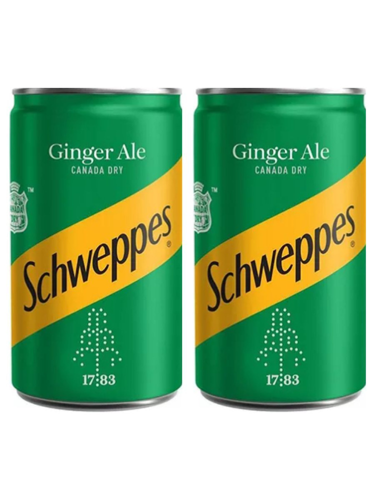 Газированный напиток Schweppes Ginger Ale Джинджер Эль 150мл х 2шт - купить с доставкой по ...