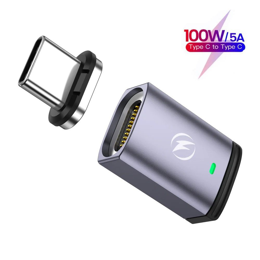 Pd 100 Вт Usb C к типу C Магнитный адаптер Преобразователь данных 5А