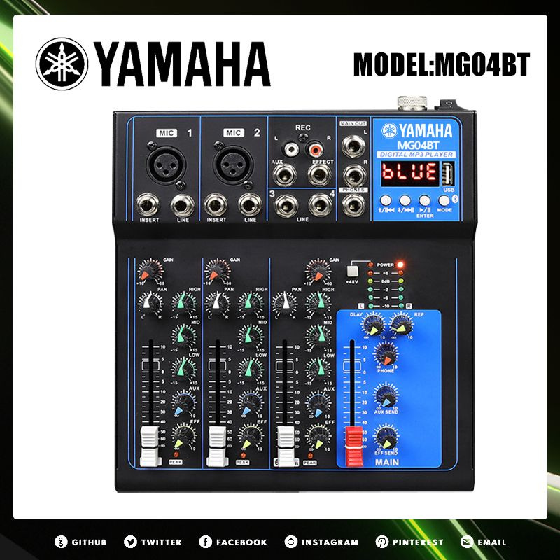 YAMAHA AUDIO MIXER MG04BT 4-полосный микшер USB-усилители KTV ...