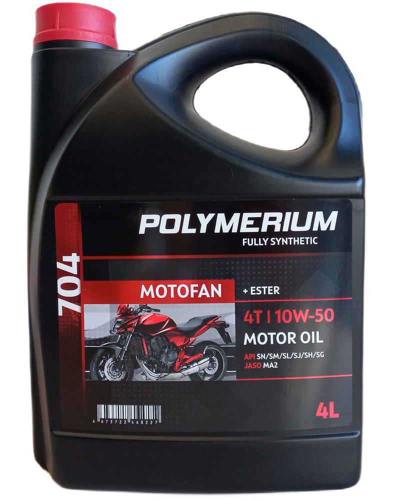 Масло моторное POLYMERIUM motofan 704 10W-50 Синтетическое 4 л ...