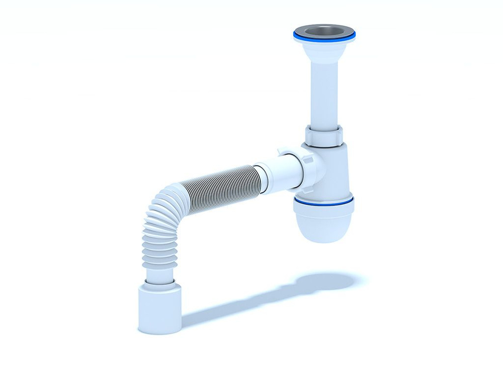 Сифон для кухонной мойки Ани Пласт 1 1/2" х 40 С0510 с гибкой трубой ...