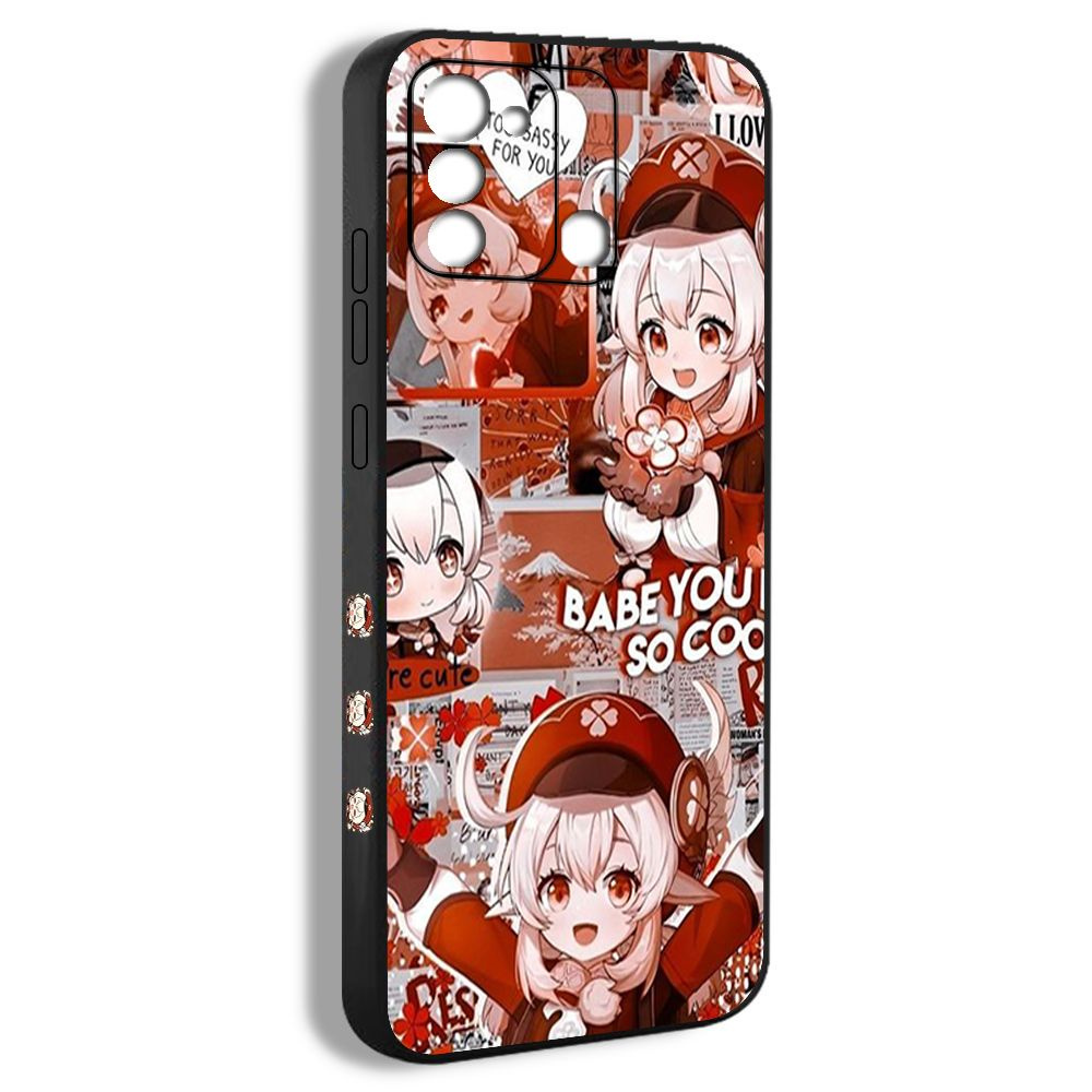 чехол для смартфона Подходит для Tecno Spark 8c Кли Genshin аниме милая улыбка рисунок Коллаж