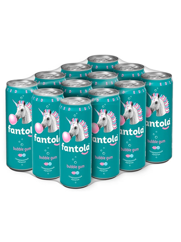 Газированный напиток Fantola Bubble Gum (Фантола) 0,45мл х12шт - купить ...