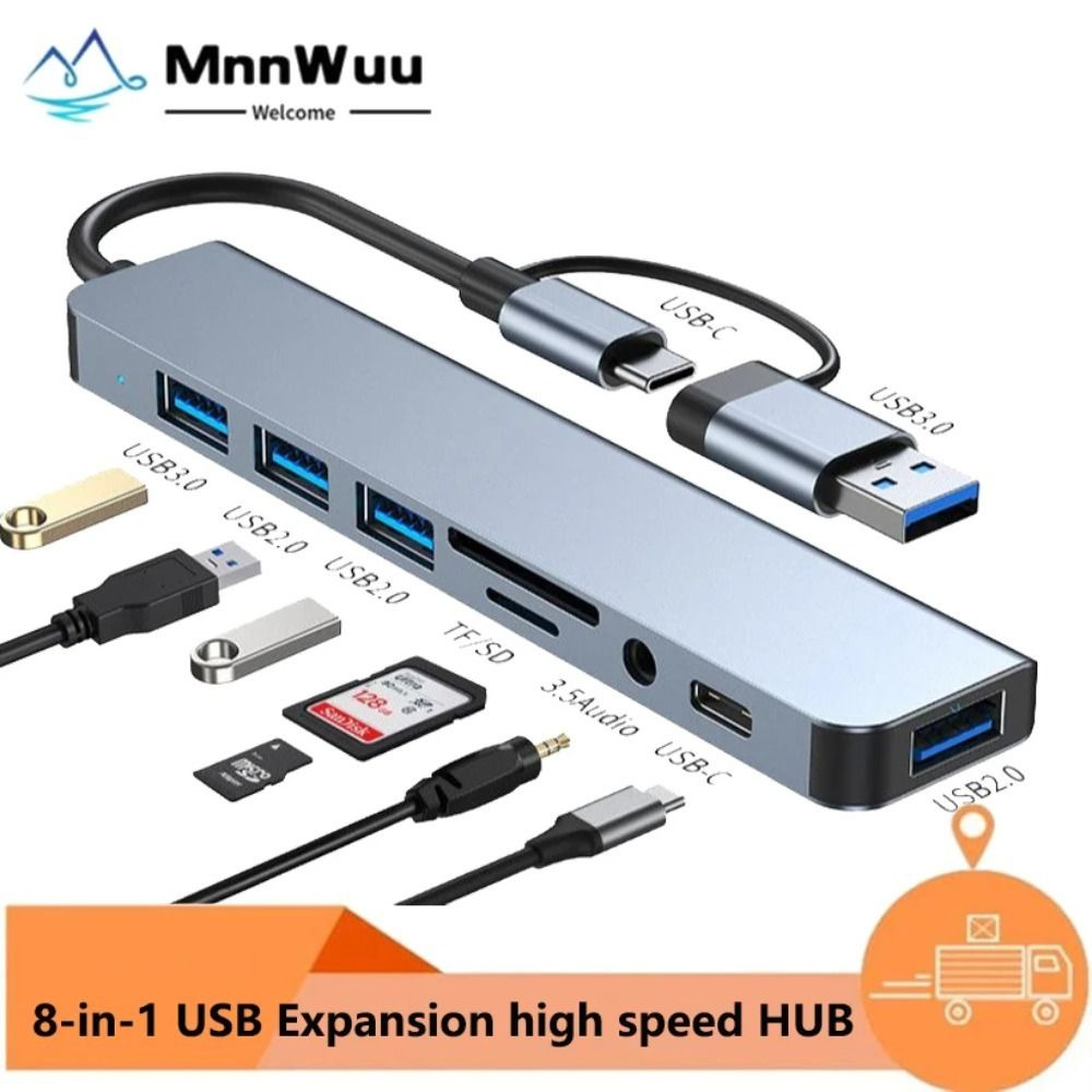 8 в 1 портов Type C концентратор док станция Usb 3 0 2 0 мультиадаптер