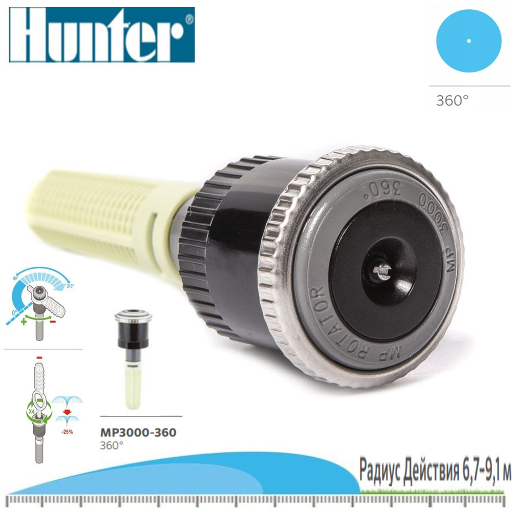 Сопло MP Rotator 3000 360 радиус от 6.7-9.1м Hunter купить на OZON по ...