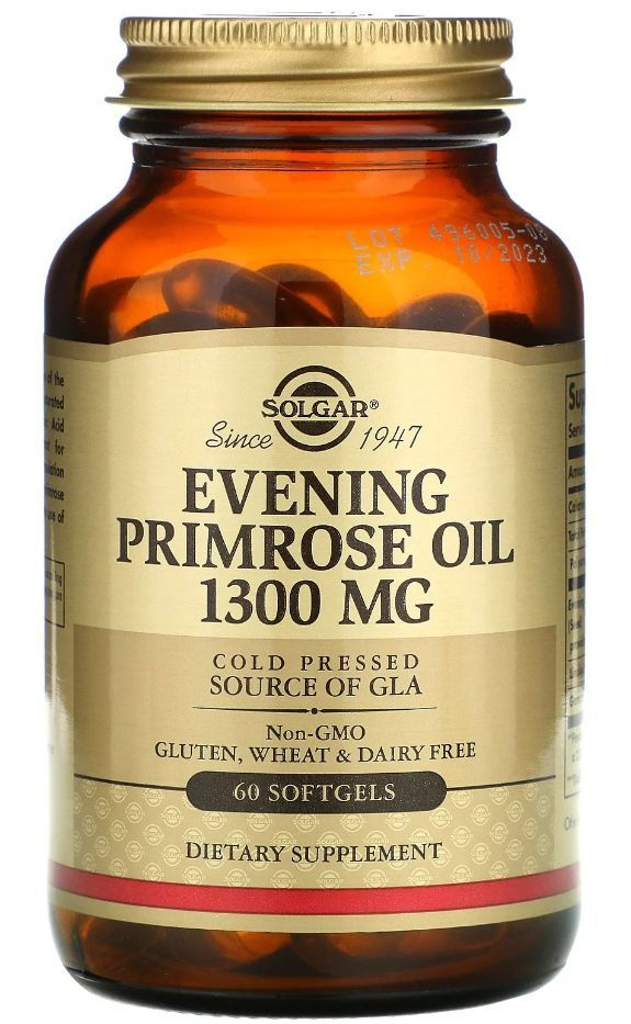 Масло примулы вечерней 1300 мг 60 softgels, Solgar Evening Primrose Oil ...