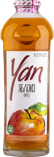 Яблочный сок Yan, 930 мл купить на OZON по низкой цене (205454559)