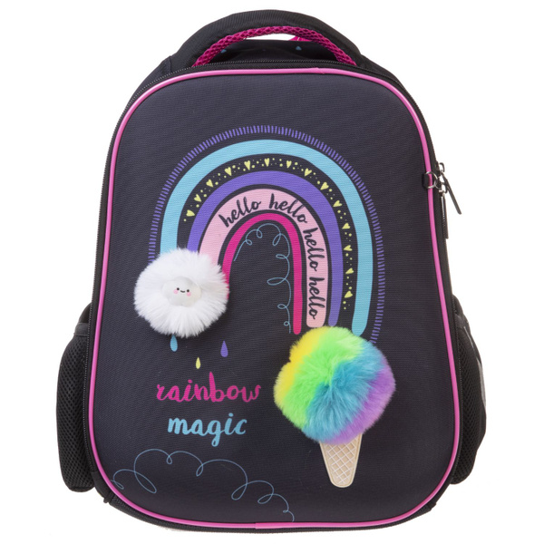 Рюкзак Hatber ERGONOMIC light-Радужное мороженое- 38х29х12,5см EVA материал, нагрудная стяжка ...