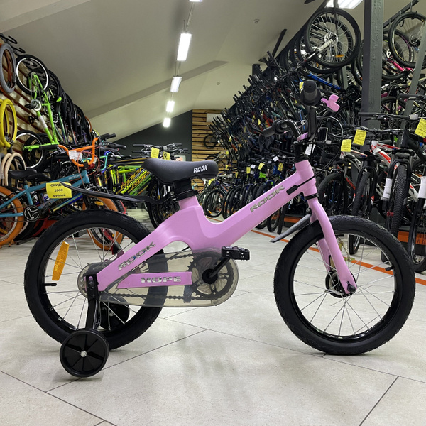 Велосипед детский 14" Rook Hope, розовый, 3-4 лет, рост 100-105 см, длина внутреннего шва ноги ...