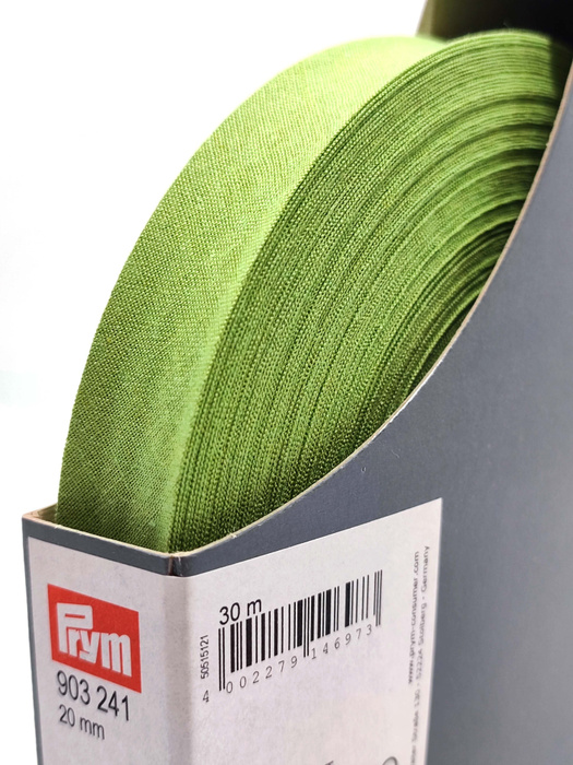 Косая бейка хлопчатобумажная Prym/20мм./ Зеленое яблоко/ Цена за 1 метр ...