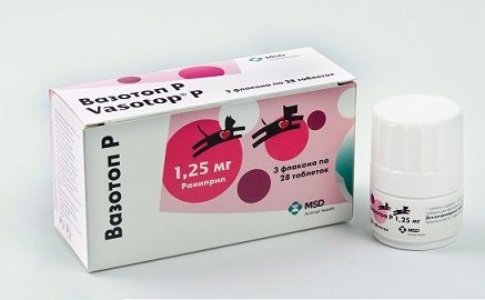 Intervet MSD Вазотоп таблетки для кошек и собак, для контроля ...