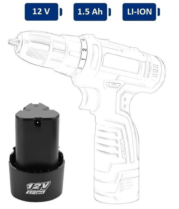 Аккумулятор для шуруповерта li-ion 12V 1500mAh - купить с доставкой по ...
