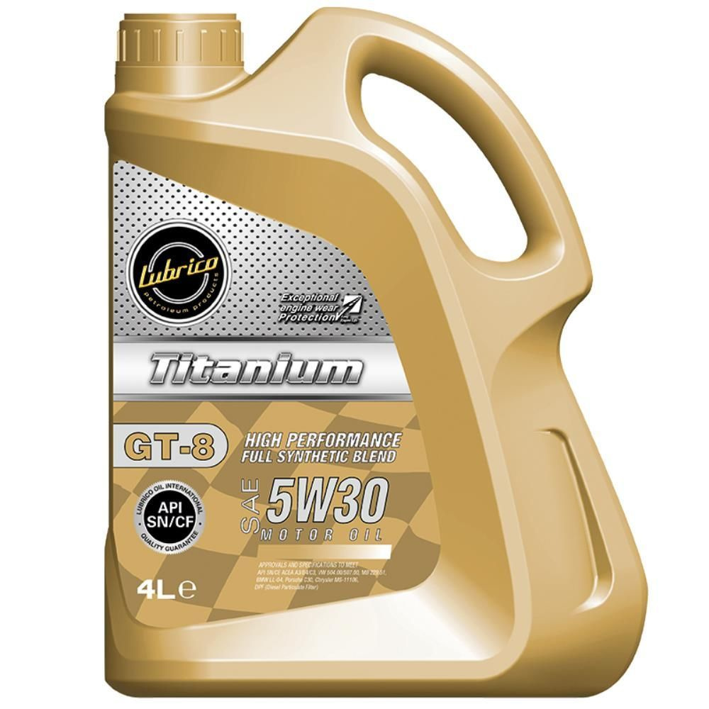 Масло моторное LUBRICO TITANIUM GT-8 5W30 5W-30 Синтетическое 4 л L-EX ...