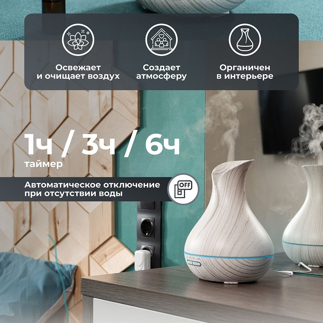 Ароматический диффузор ультразвуковой, аромадиффузор с подсветкой ...