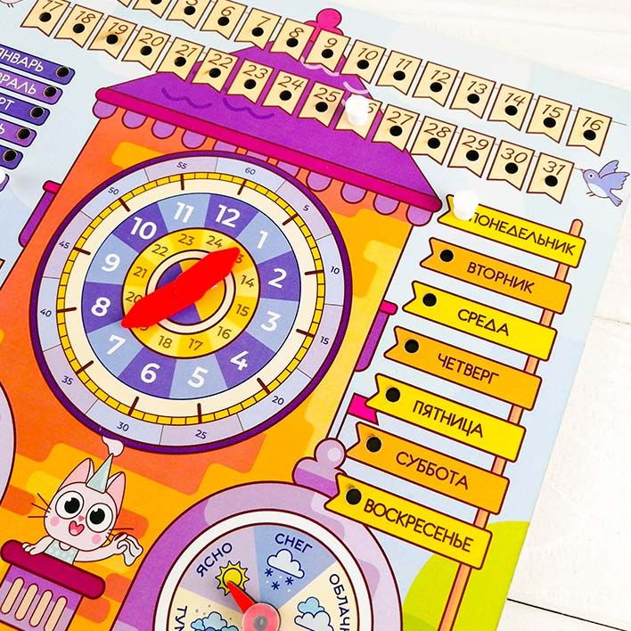 Обучающая деревянная игра "Календарь природы" для детей от 5 лет (учим ...