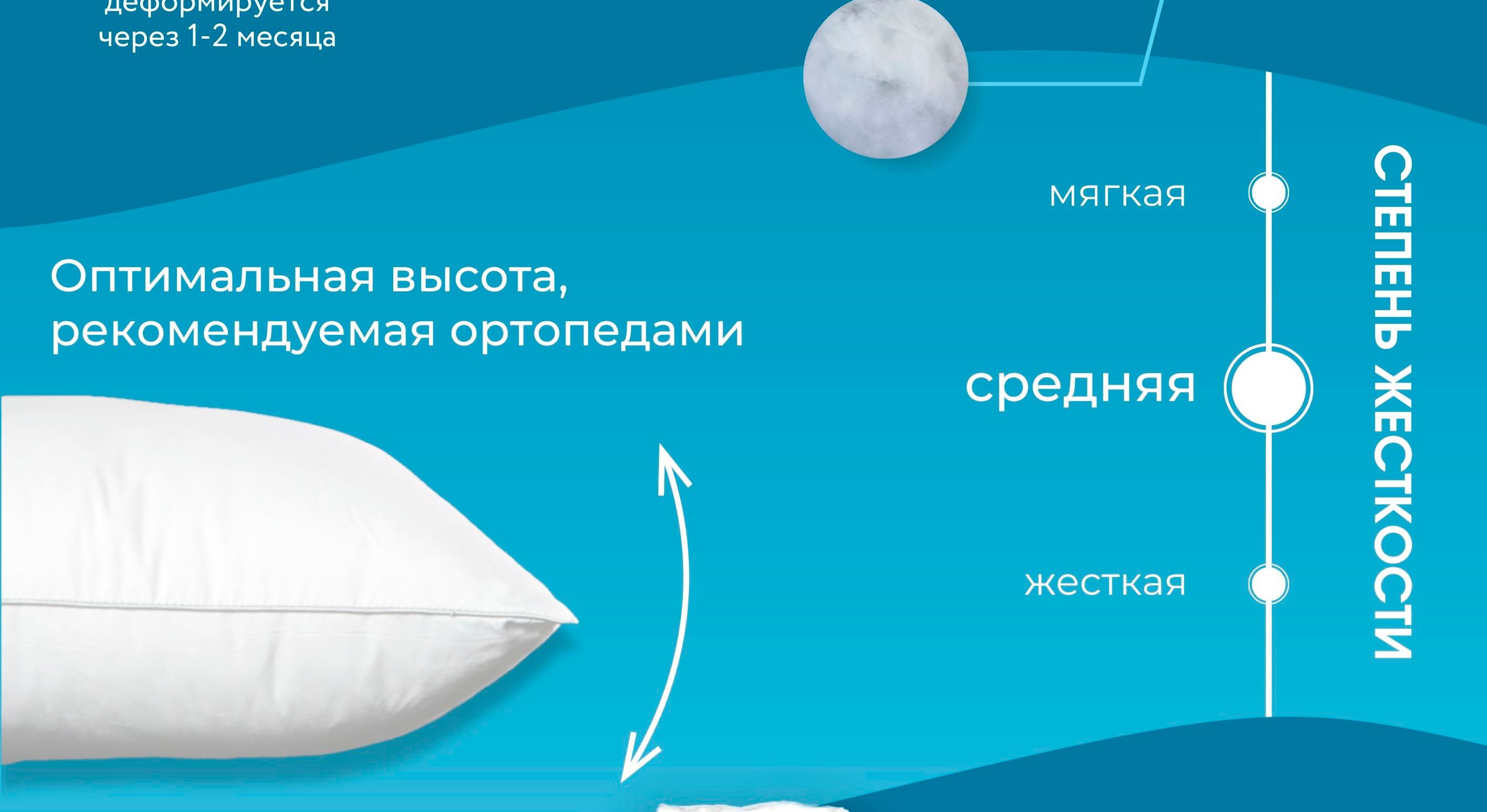 Подушка Реноме, 50x70 см, наполнитель Лебяжий пух, - купить по выгодной ...